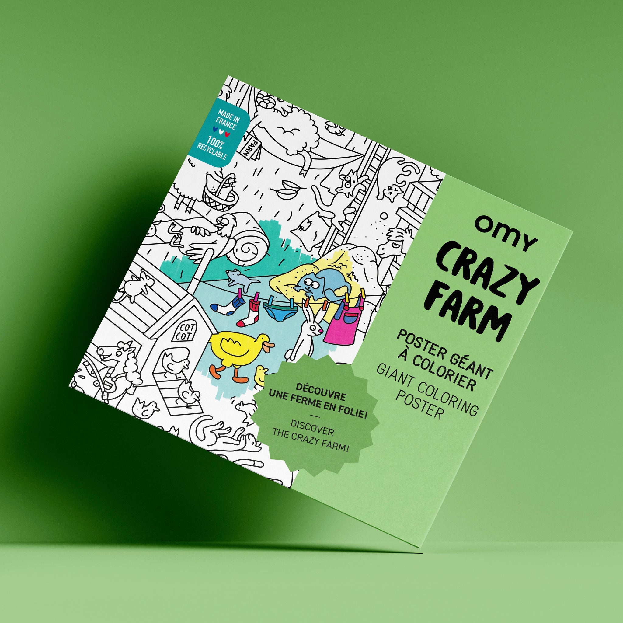 Crazy Farm Giant Coloring Poster | Pro Omy Maison
